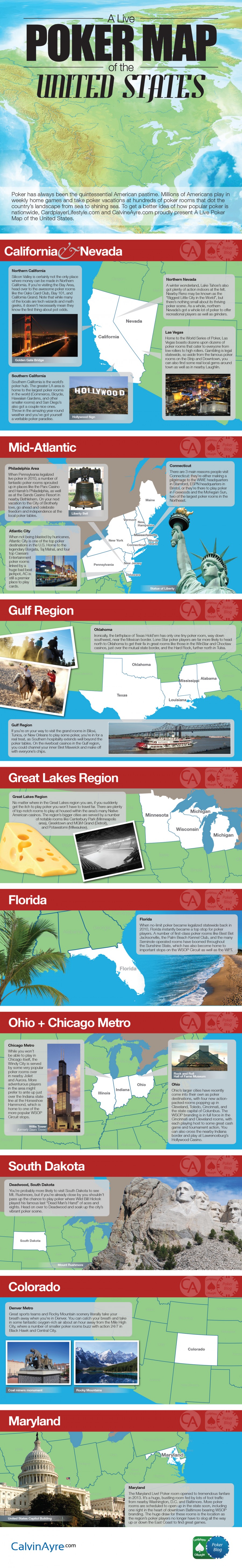 A Live Poker Map of the United States - Cardplayer Lifestyle